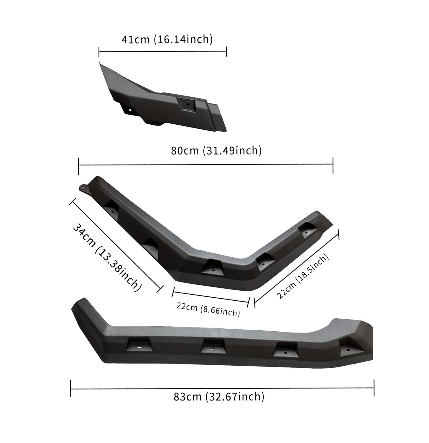 Front & Rear Fender Flares Mud Guards for 2016-2024 Can-Am Defender ...