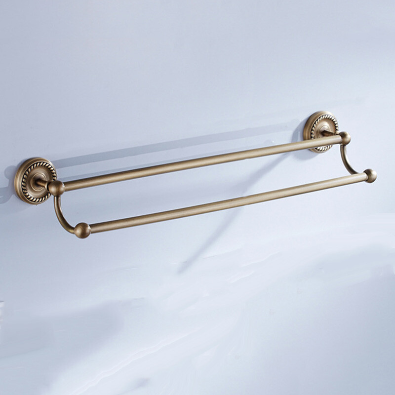 Bathroom Accessories Set Antique Brass Bath Hardware Wall Mount Towel ...