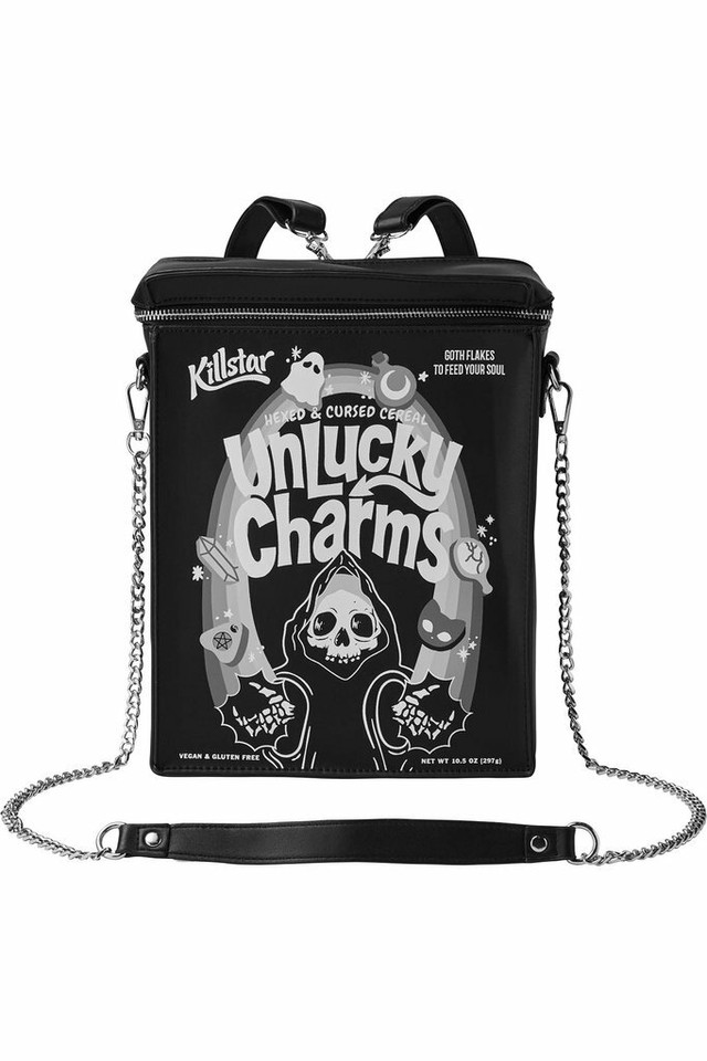 Killstar Unlucky Charms Cereal Grim Reaper Punk Gothic Backpack Purse ...