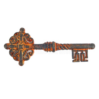 Rustic Orange Black Cast Iron Decorative Skeleton Jailers Key Love ...