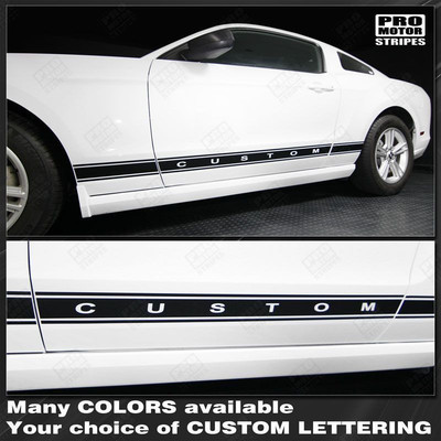 Ford Mustang Rocker Panel Stripes Decals 2010 2011 2012 2013 2014 Pro ...