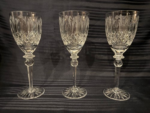 Rogaska Crystal Queen Tall Water Goblet Glass Set of Three (3) Vintage ...