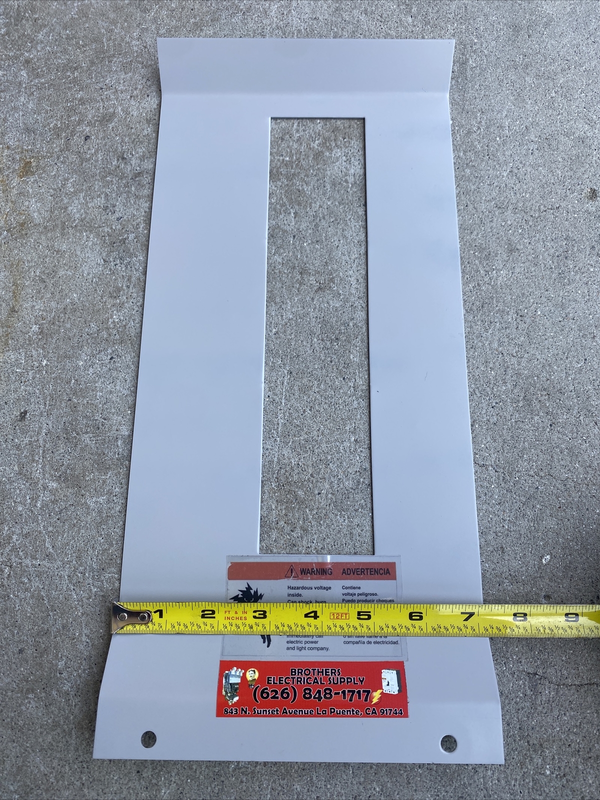 ZINSCO DEAD FRONT COVER 100A 120/240V 1 PH 14 SPC LONG 15” 3/8 WIDE 7 ...