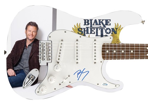 Blake Shelton Autographed Signed Photo Graphics Guitar ACOA | eBay