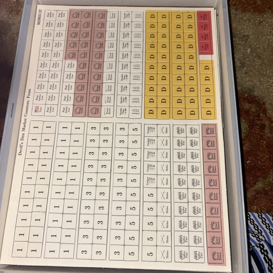 Devils Den American Civil War Game by The Avalon Hill Game Company 1985 ...