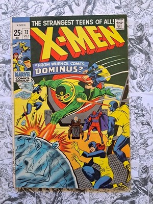 X-Men #72 Dominus vs X-Men Marvel Comics 1971 | eBay
