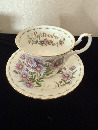 Royal Albert Flower Of The Month September Daisy Tea Cup Saucer | eBay