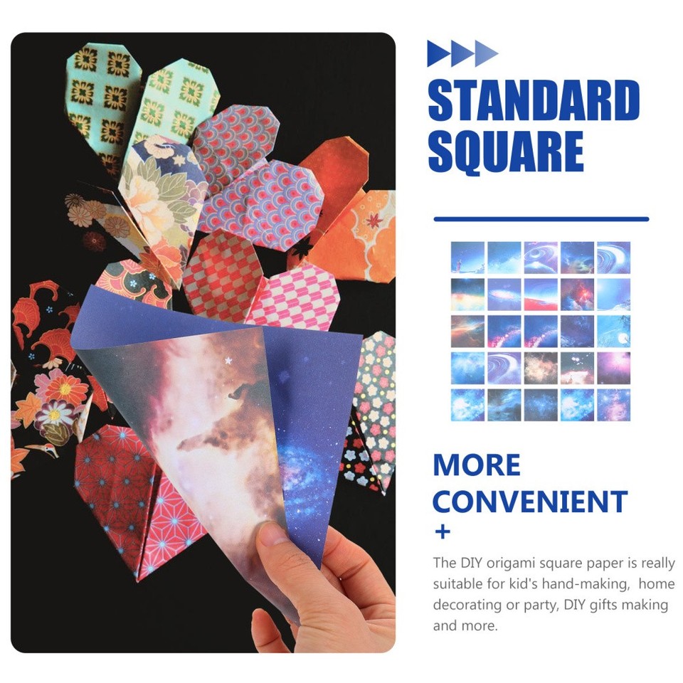 100 Sheets Double-sided Colored Paper Child DIY Craft for Crafts | eBay UK