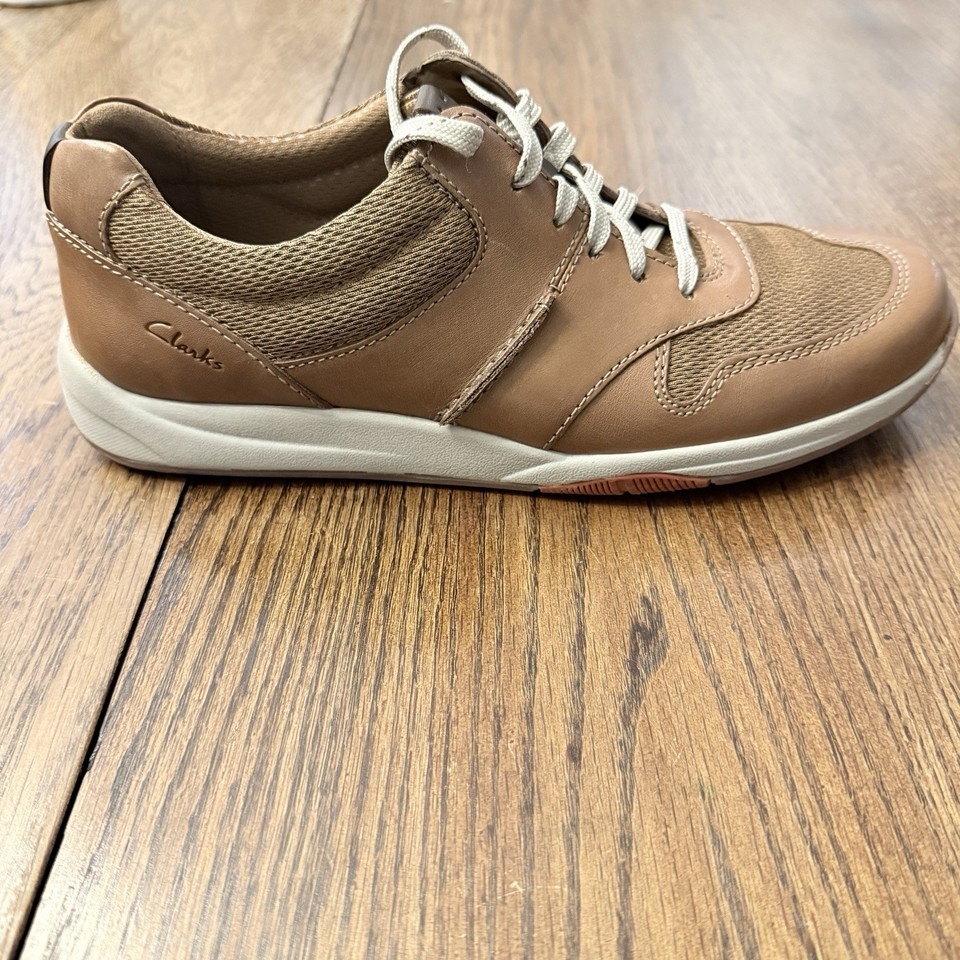 Clarks Men's Langton Race Sneaker Sz 9.5 M Brown EUC Office Dress Suit ...