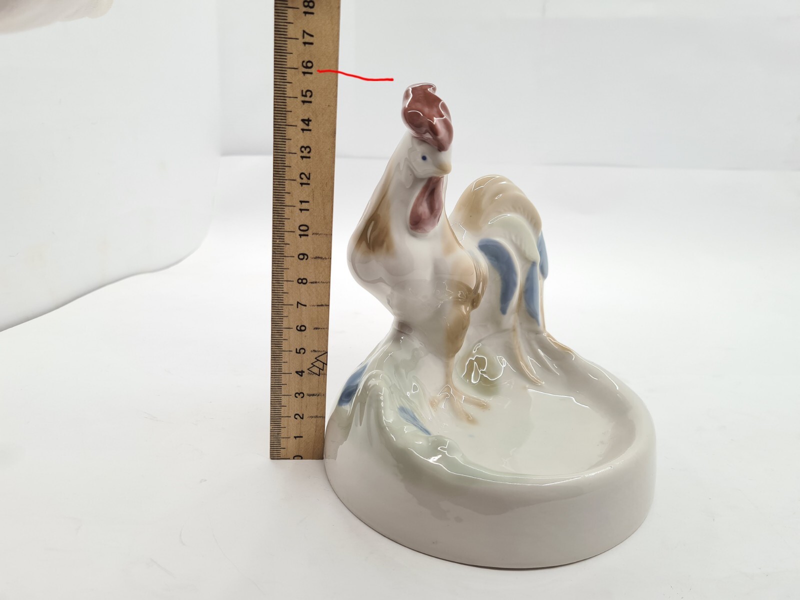 Vintage Soviet Porcelain Figurine Ashtray Rooster Factory Gorodnitsa ...