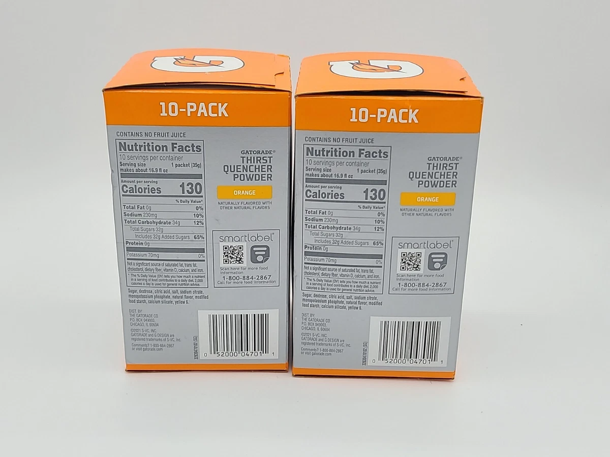 Orange Gatorade Label