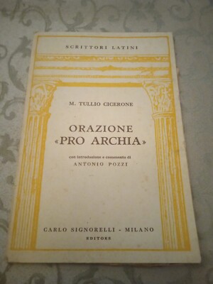 Orazione Pro Archia - Cicerone 9788863800753 | eBay