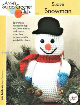 Suave Snowman Centerpiece Annie's Attic Crochet Scrap Pattern | eBay
