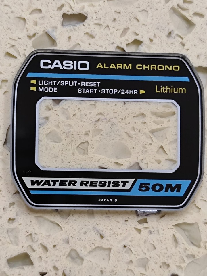 CRYSTAL-DIAL FOR CASIO W-14 mod 596 LCD DIGITAL WATCH Lot 5 PCS-NOS ...