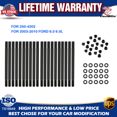 NEW FOR 03-10 Ford 6.0 6.0L Powerstroke Diesel ARP Cylinder Head Studs ...
