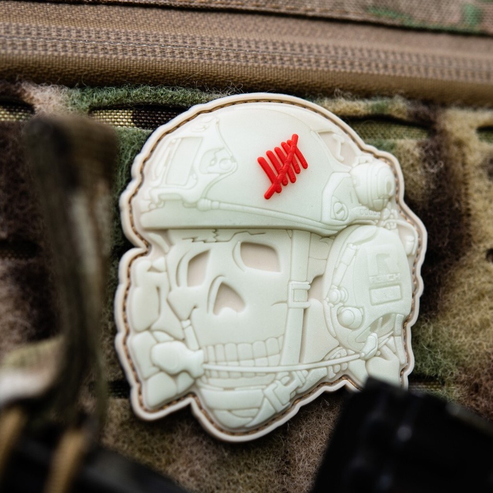 3D PVC tactical morale military airsoft biker patch "Operator skull" gl | eBay