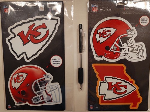 Kansas City Chiefs 5x9" Magnets ~ 2 packs Officially Licensed - Free ...