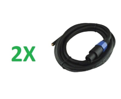 Two- 4 WIRE SPEAK-ON 12FT CABLE FOR CHUCHERO BOX LOUD SPEAKER, MIDS ...