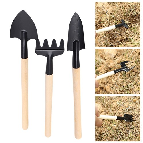 Portable Gardening Potting Tool Set Scale Handle Iron Shovel Rake Usage ...