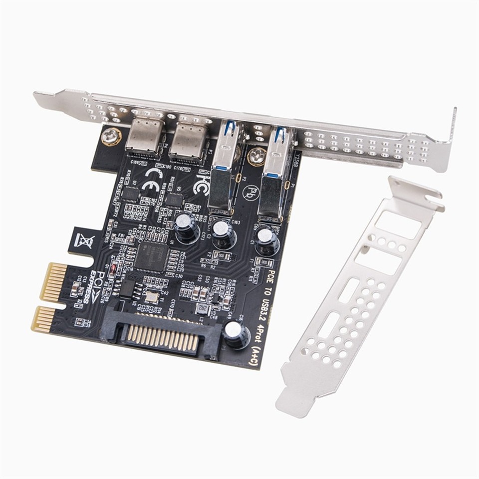 Type C USB 3.2 Gen1 5Gbps PCIE Card Adapter PCI Express Board 2xUSB ...