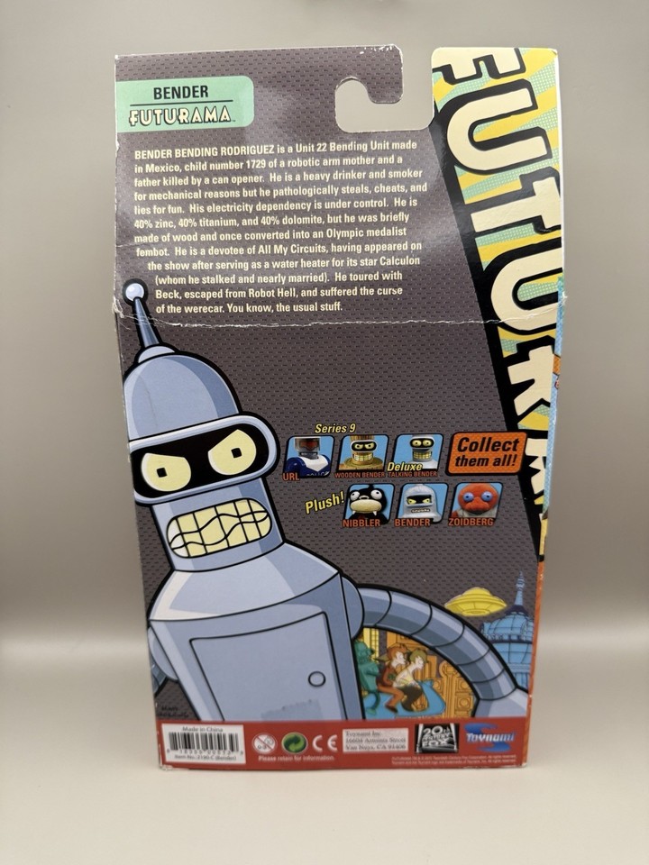 Toynami Futurama Bender Action Figure 2008 with Robot Devil Build-A-Bot ...