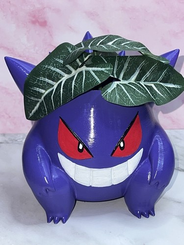 Gengar Pokemon Flower Succulent Pot Planter 3D Printed Hand Painted ...