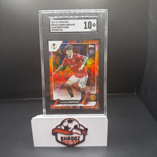ALEJANDRO GARNACHO 2022-23 TOPPS UEFA UCC #50 ORANGE INFERNO FOIL RC SP ...