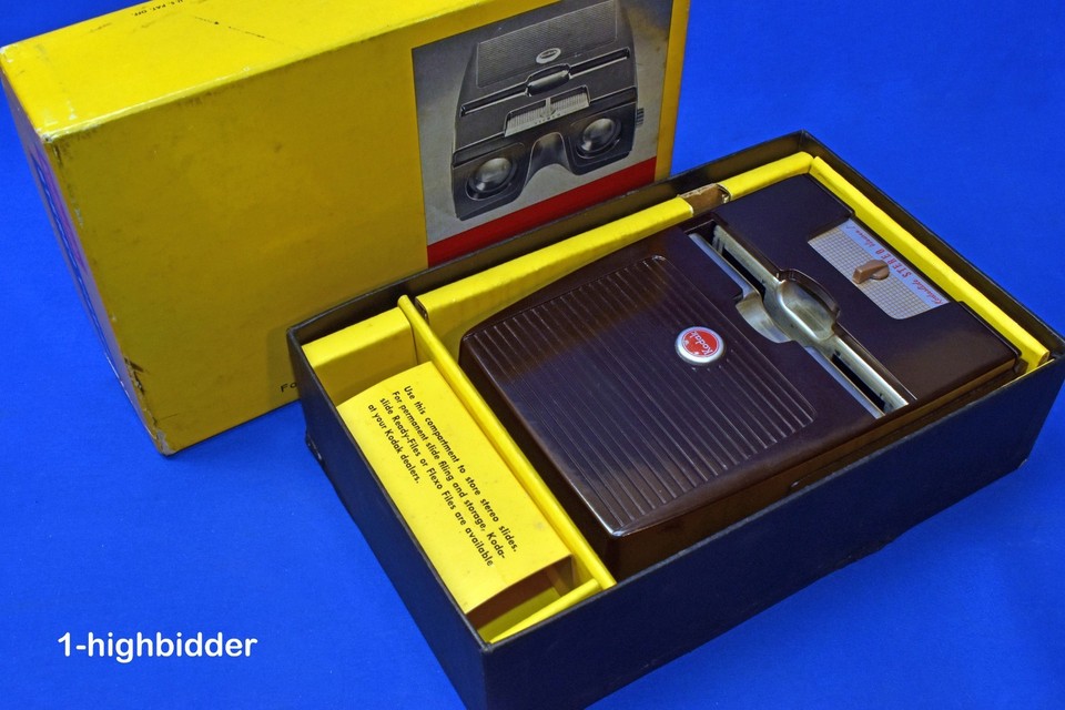 SERVICED Vtg 1950 Kodak 3D Kodaslide I 1 Stereo Viewer Realist Format ...