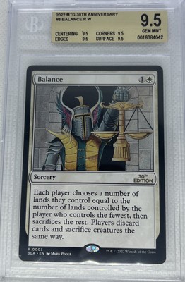 2022 Magic 30TH Edition BALANCE - BGS 9.5 - GEM MINT. M30 | eBay