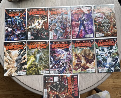 Marvel Secret Wars #0, 1-9 (2015) Includes Marvel Previews NM/NM+ 2 3 4 ...