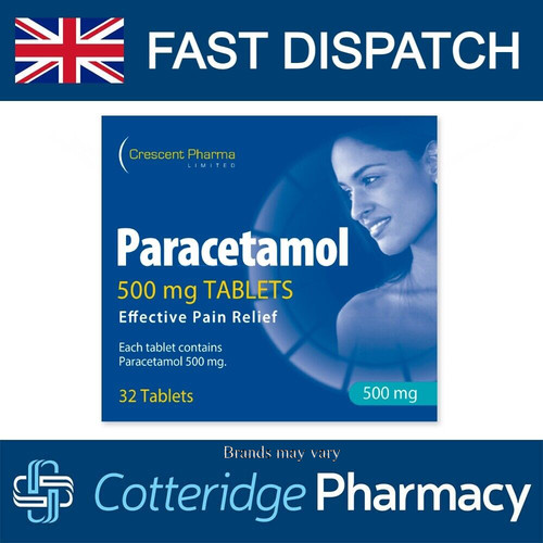 Paracetaml 500mg Tablets 32 Back Pain Headache Migraine Relief Caplets ...