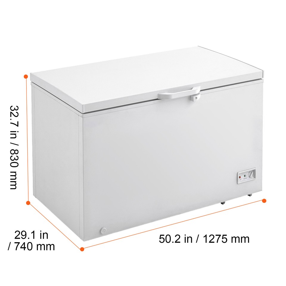 Chest Freezer 12.8 cu.ft / 345 L Large Deep Freezer & 4 Removable ...