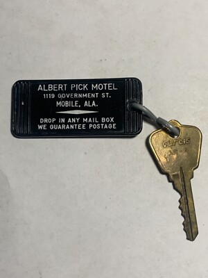 Albert Pick Motel Hotel Room Key Fob with Key Mobile Alabama #201 | eBay