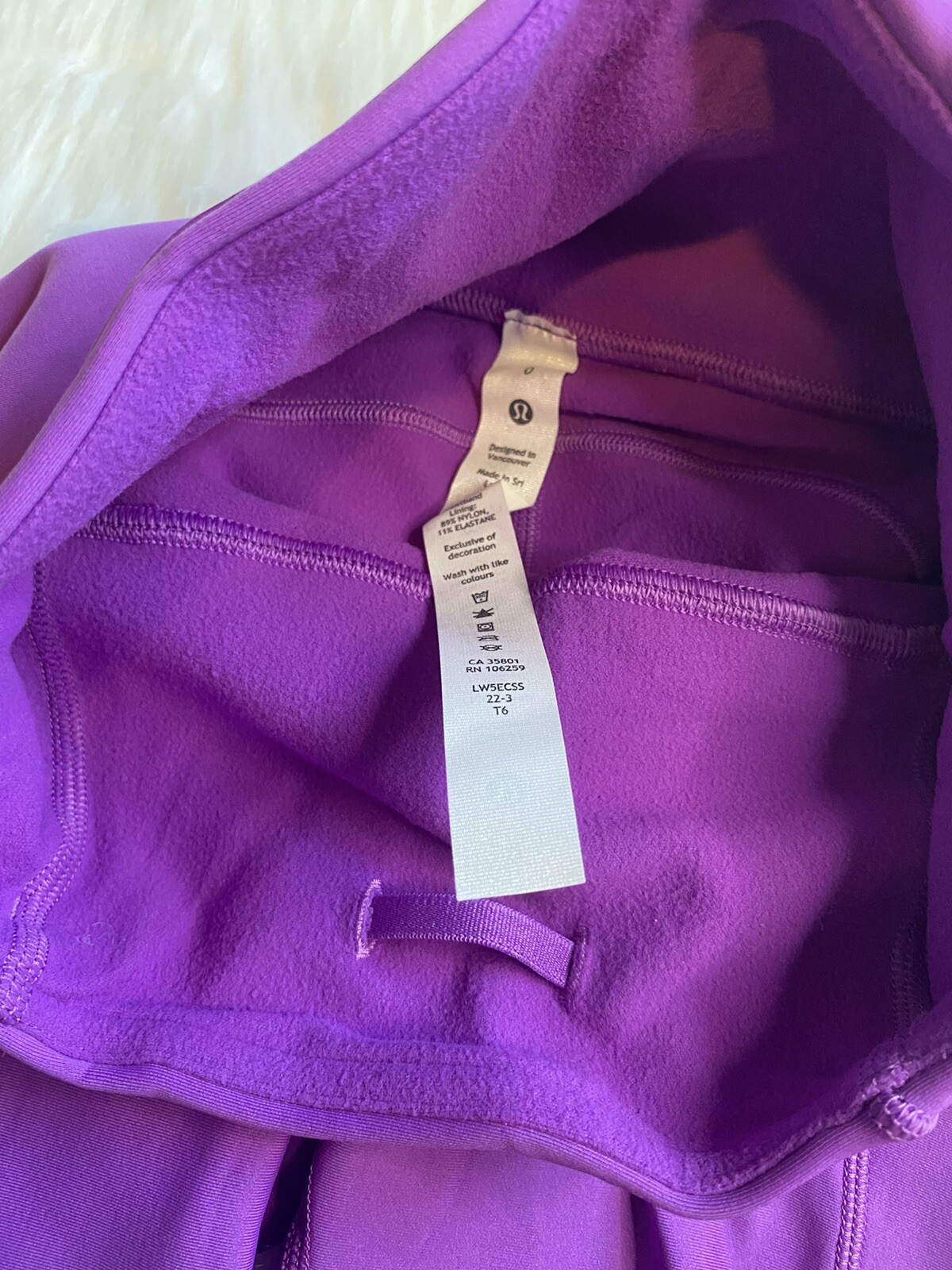 Lululemon Fast Free High Rise Tight 28” Fleece Moonlit Magenta NWT size ...