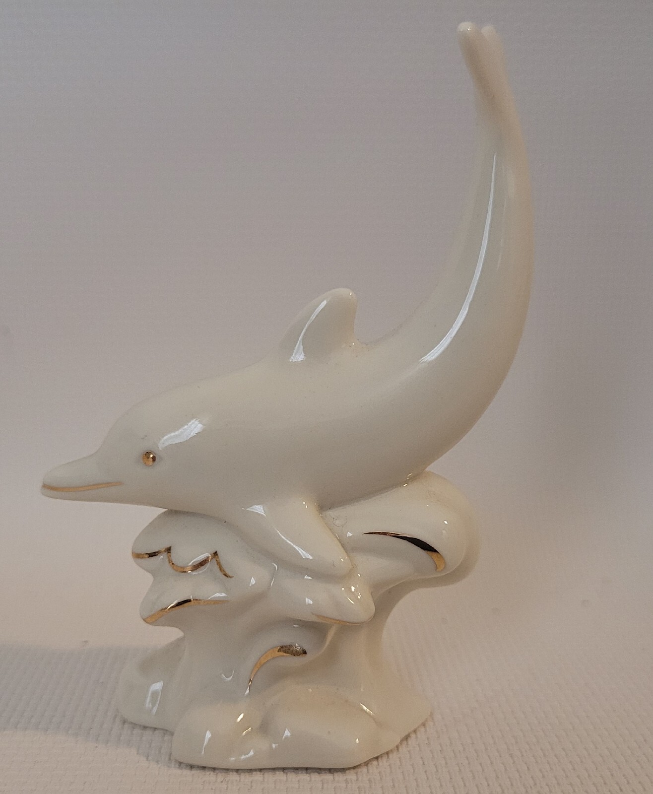 Set of 4 Lenox Dolphins with Waves Figurines ~ Gold Trim | eBay