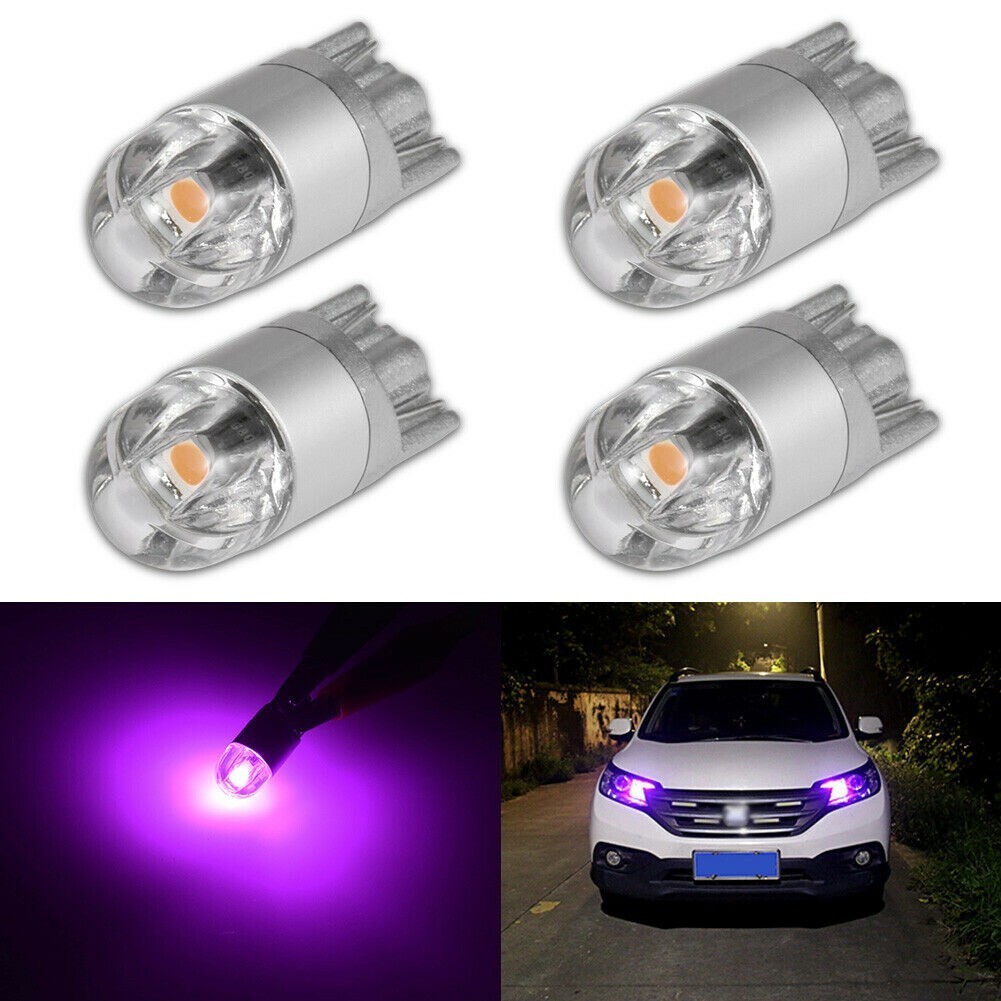 Canbus T10 3030 2 SMD LED Purple Bulbs Side Marker and Backup Lights ...