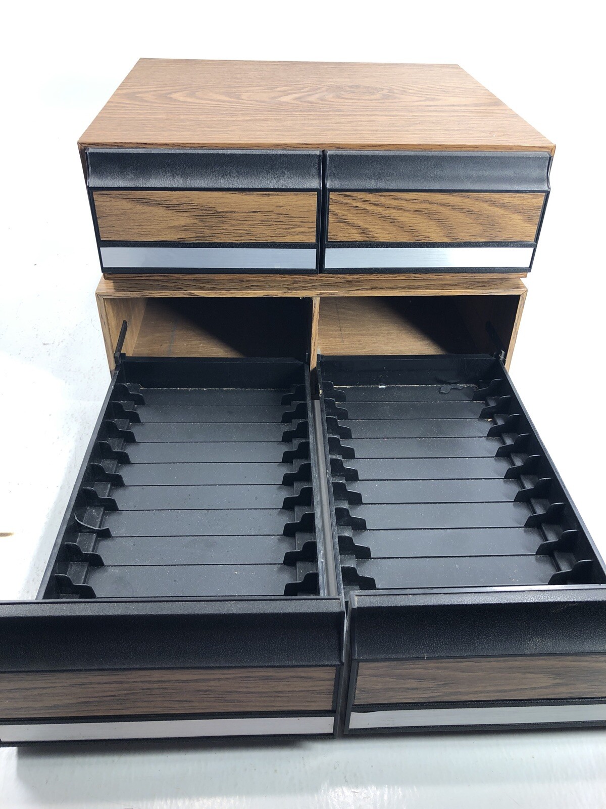 Lot 2 Vintage VHS Cassette Tape Storage Drawers 2 drawer holds 24 ...