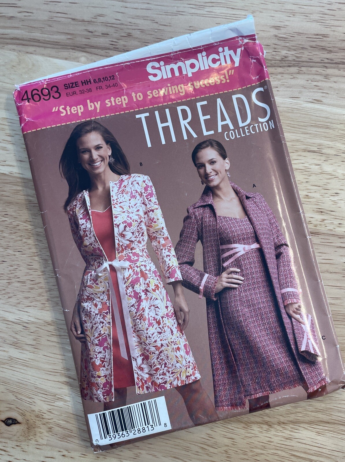 Simplicity 4693 Dress And Long Jacket Y2k Sewing Pattern Threads Magazine | eBay