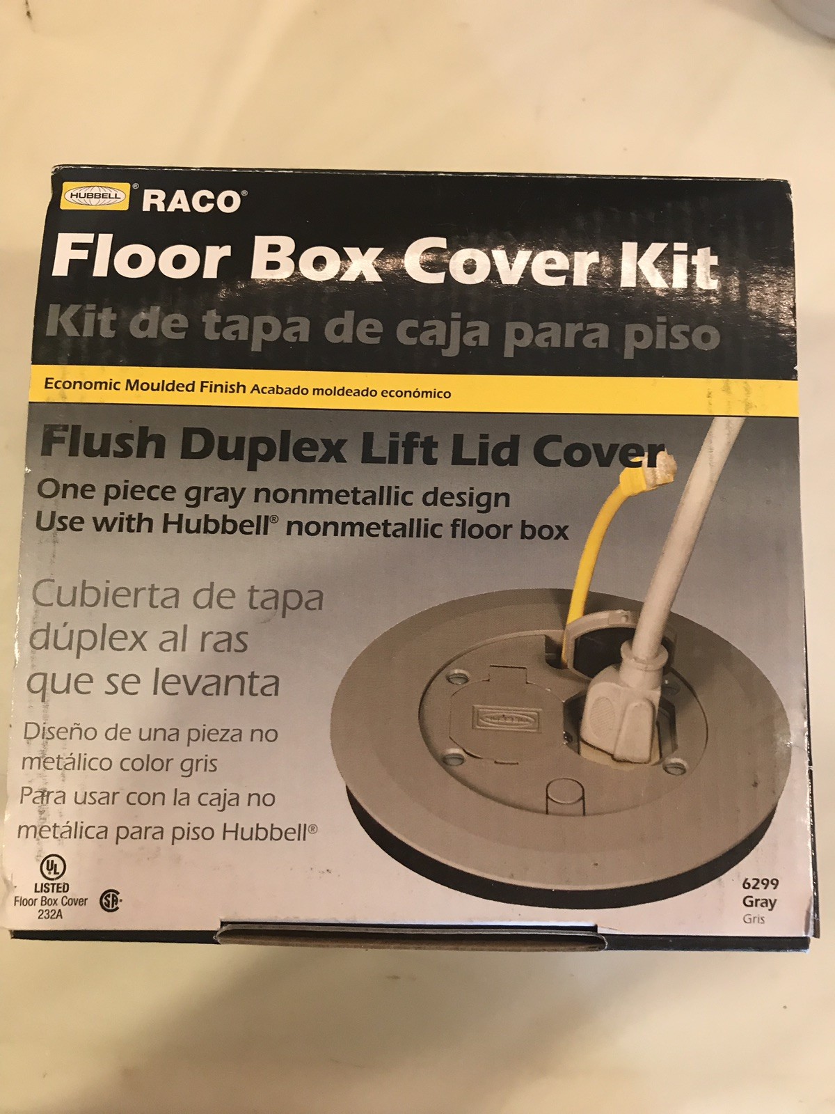 NOS, RACO FLOOR BOX COVER KIT CAT#5511 GRAY NONMETALLIC | eBay
