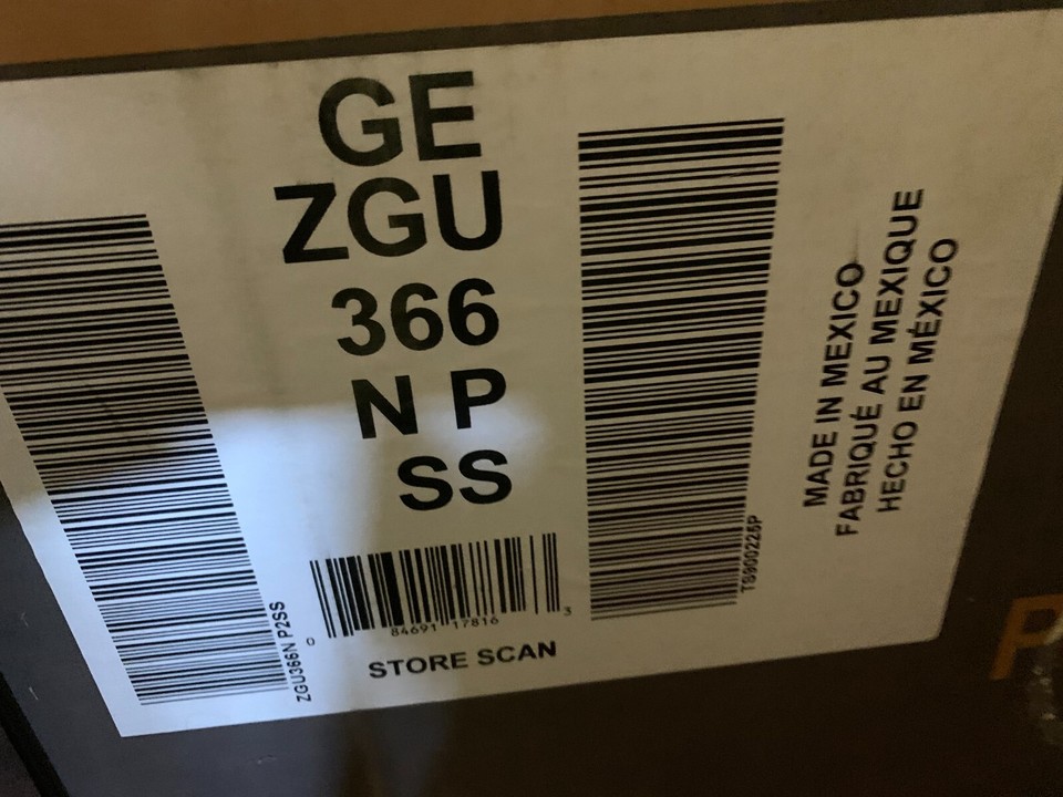 GE Monogram ZGU366NPSS 36" Professional Gas Rangetop, 6 Burners - box ...