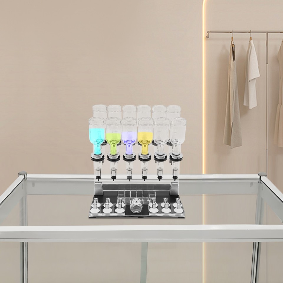 Manual Liquid Filling Machine For Perfume Bottles 12 Station Dispenser ...