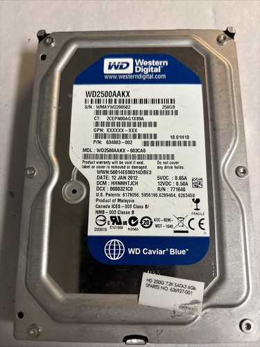 Western Digital 250GB WD2500AAKX Blue 3.5” SATA Hard Drive Desktop HDD ...