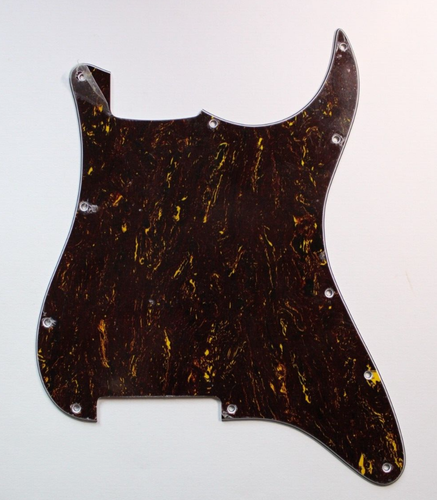 Scratchplate Schlagbrett Pickguard Strat tortoise fine ohne Fräsungen 4 ...