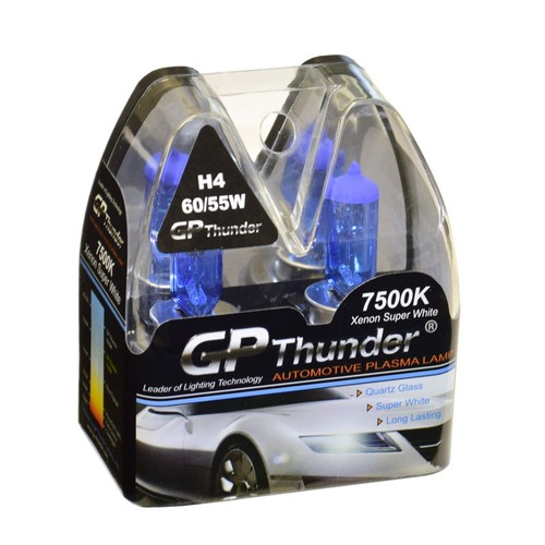 GP Thunder II 7500K H4 9003 Xenon Halogen Headlight Bulbs Pair 55W 60W ...