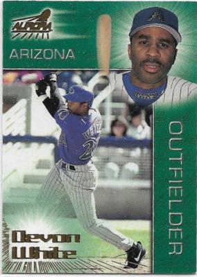 Devon White Outfeilder Diamondbacks 1998 Aurora Card # 100 - 17 yrs MLB ...