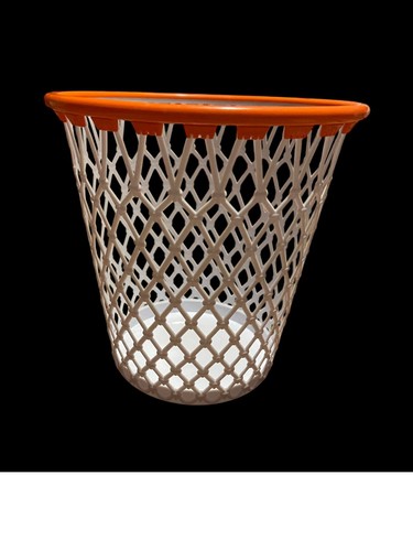 Spaulding Basketball Hoop Net Wastepaper Garbage Trash Can Bin Basket ...