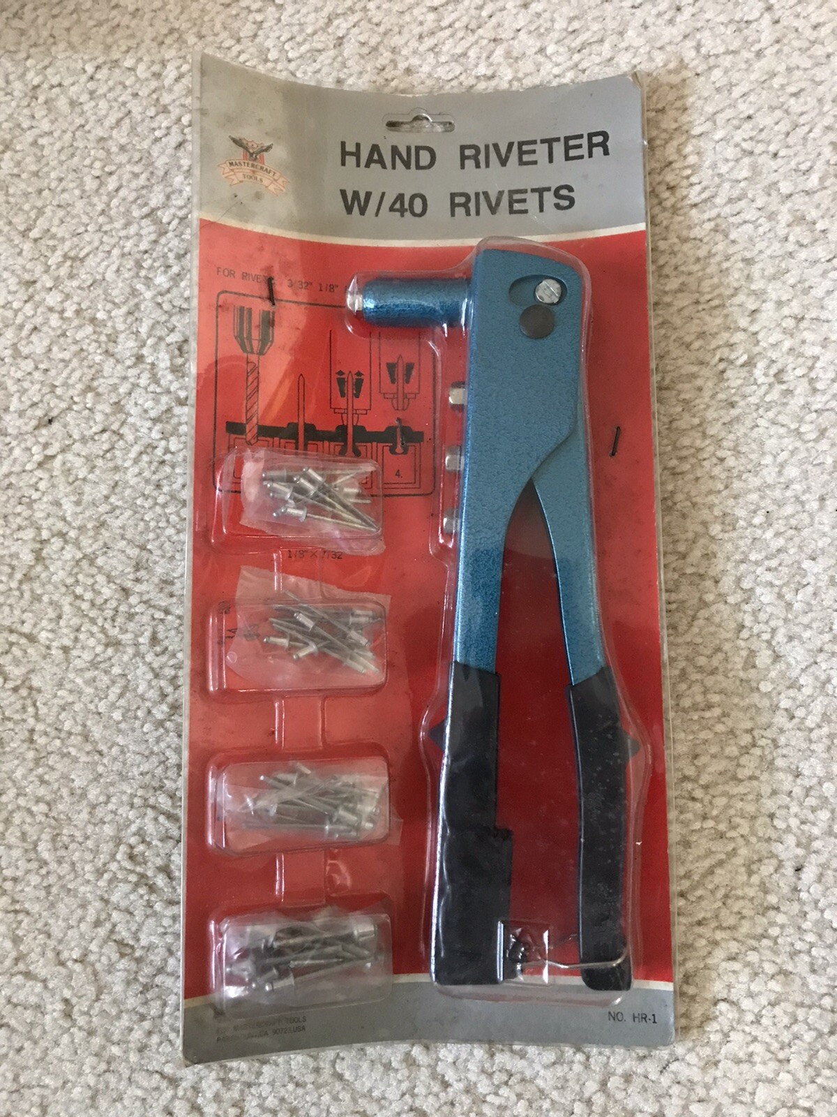 Vintage Mastercraft Tools Hand Riveter with 40 Rivets | eBay