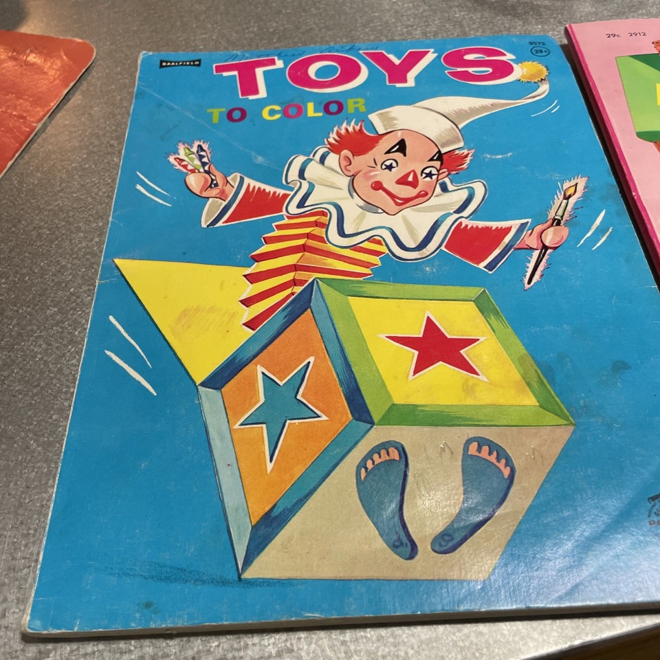 Vintage Paper Coloring Books Saalfield Publishing | eBay