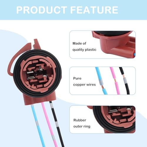 2PCS Turn Signal Socket Replacement,Tail Light Socket Fit 3057 3157 ...