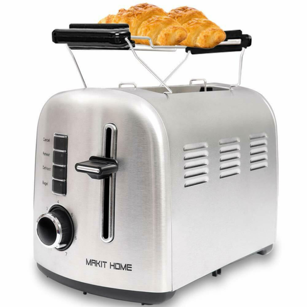 Makit Home 900W 2-Slice Extra Wide Slot Toaster - Silver for sale ...